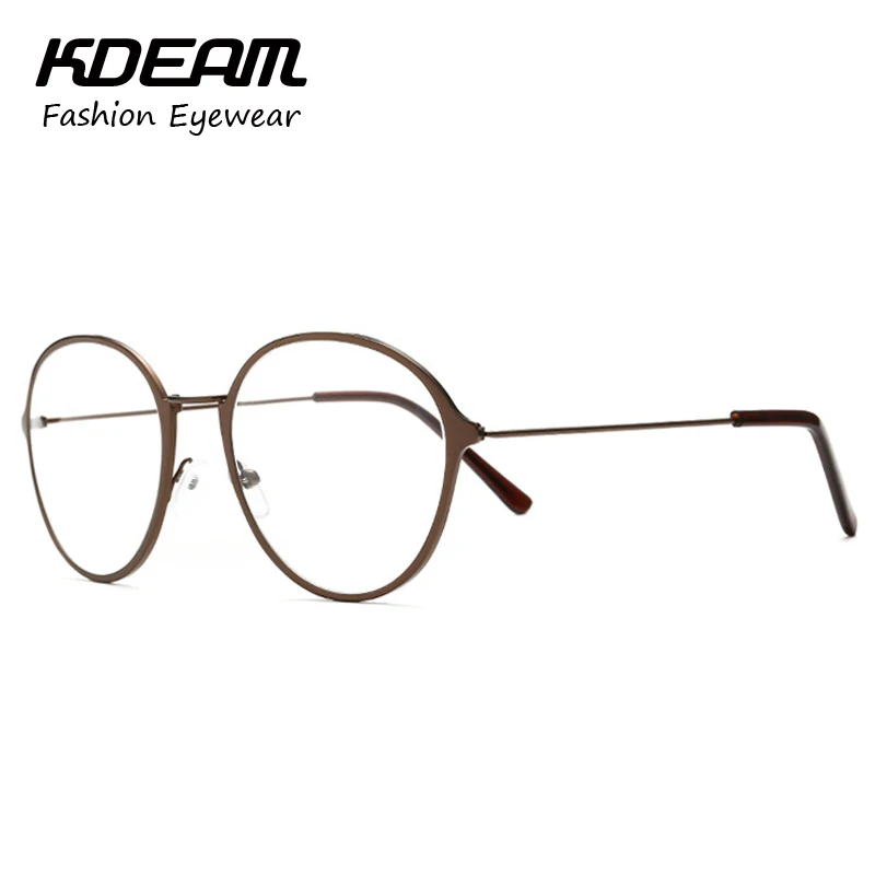 Fashion Preppy Metal Plated Nerd Eyeglasses Round Frame With Clear Lenses Computer Glasses All