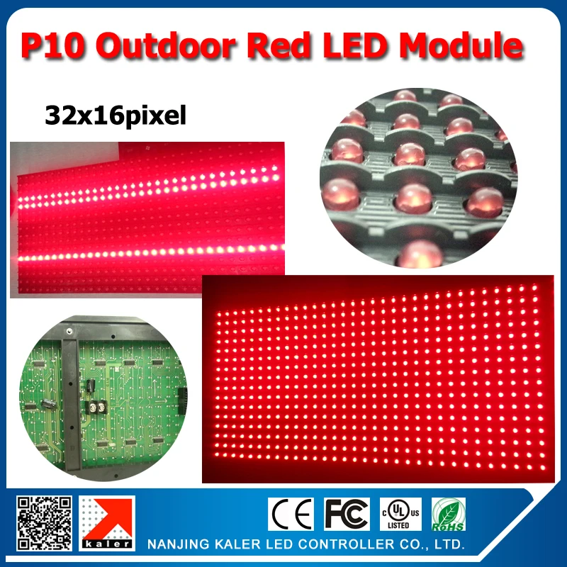 TEEHO BIG PROMOTION 320x160mm 32x16 pixel P10 outdoor red led module ...