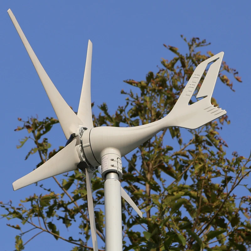 300W 12V wind turbine generator with 5 blades, low start wind speed ...