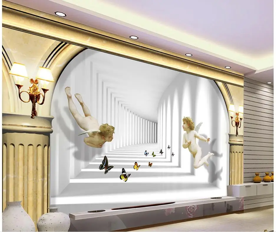 European Space Angel Roman Ceiling murals wallpaper custom 3d mural ...