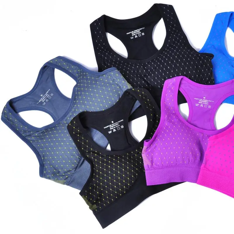 Seamless Racerback Sport Fitness Bra Women Gym Yoga Running Boxing vest ...