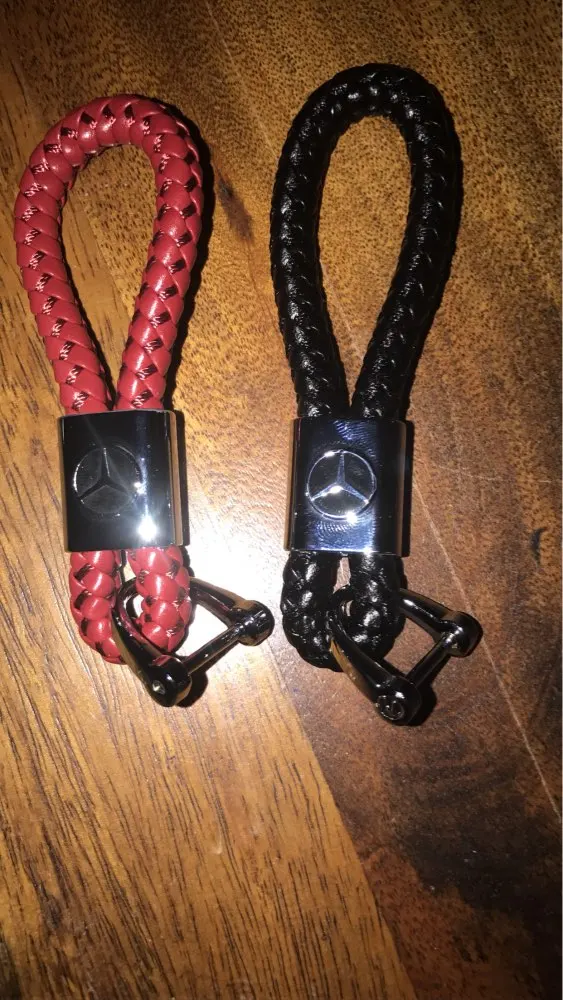 Mercedes-Benz logo Leather Keychain