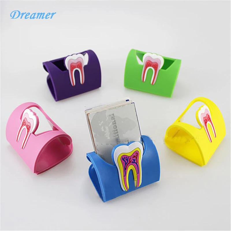 3pcs Beautiful Business Card Holder Used In Dental Clinic Rubber Tooth ...
