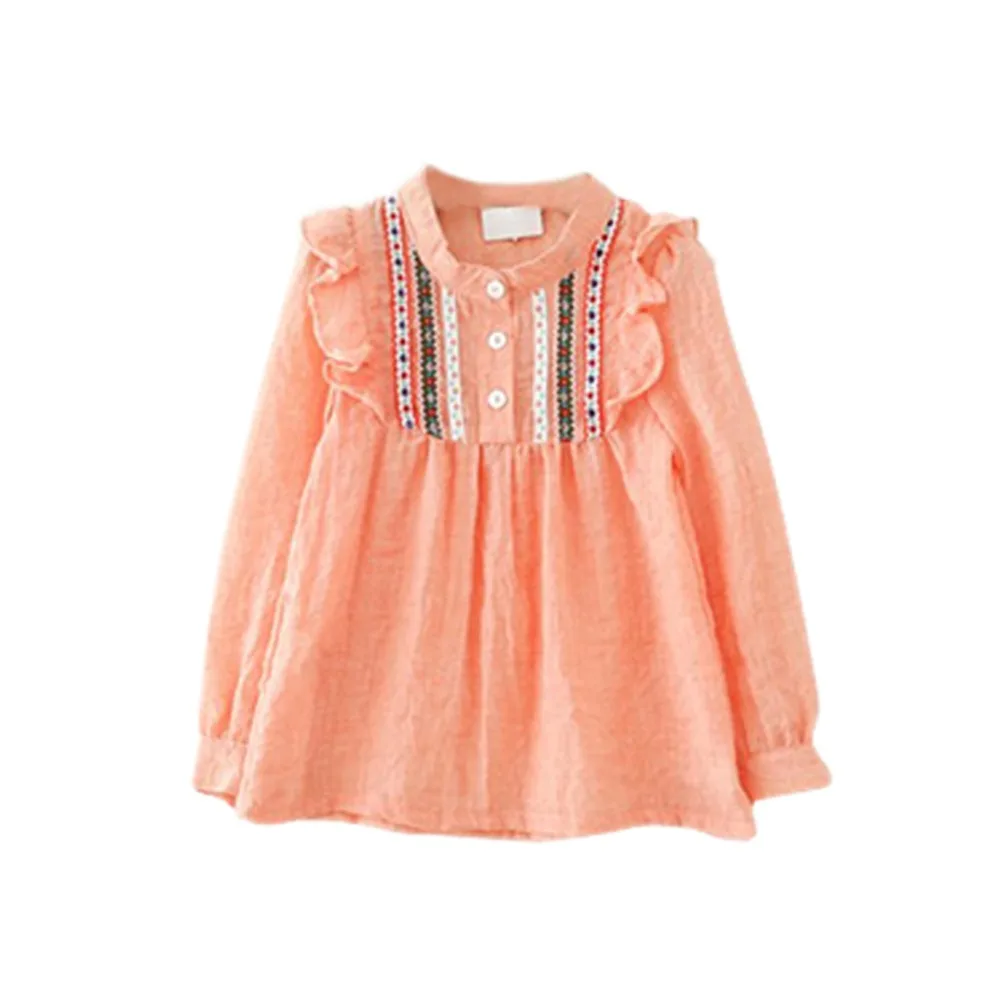 Cute 1 6Y Baby Kids Girl Ruffle LooseTops T shirts Blouse Full Sleeve ...
