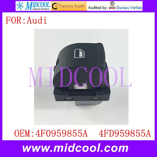 New Electric Side Power Window Lifter Switch use OE NO. 4F0959855A ...
