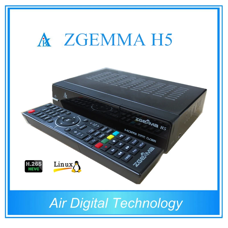3pcs/lot Original ZGEMMA H5 with BCM73625 Dual Core DVB S2 + DVB T2/C Combo Hybrid tuner HEVC H ...