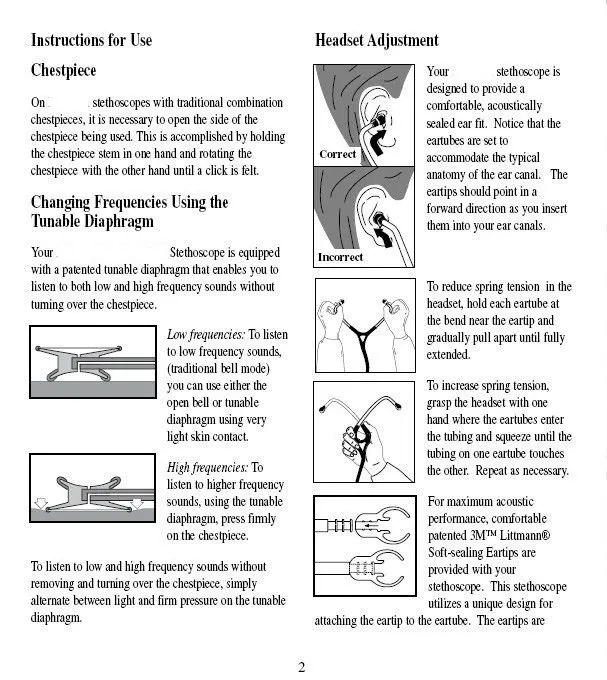 Stethoscope Parts And Functions