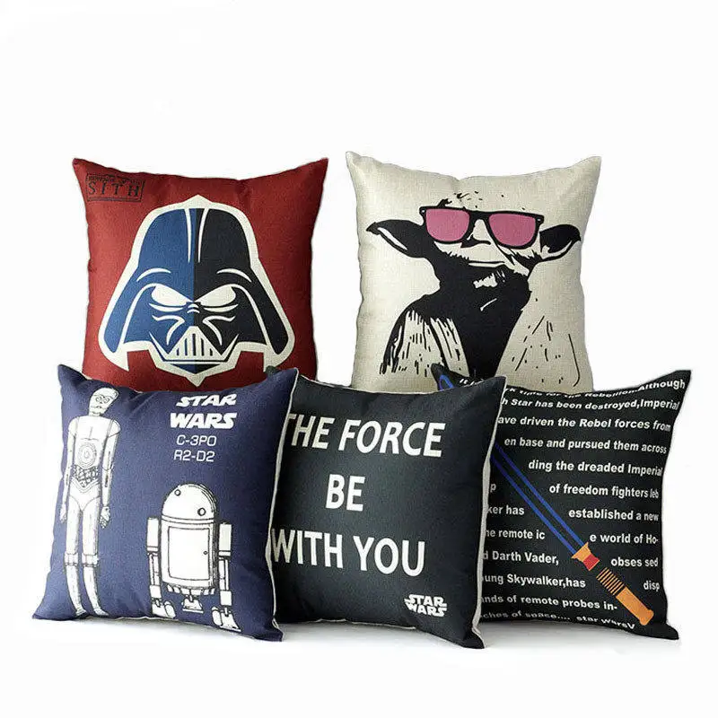 Creative Sci Fi Movie Character Cotton Linen pillows Cover 45X45Cm ...