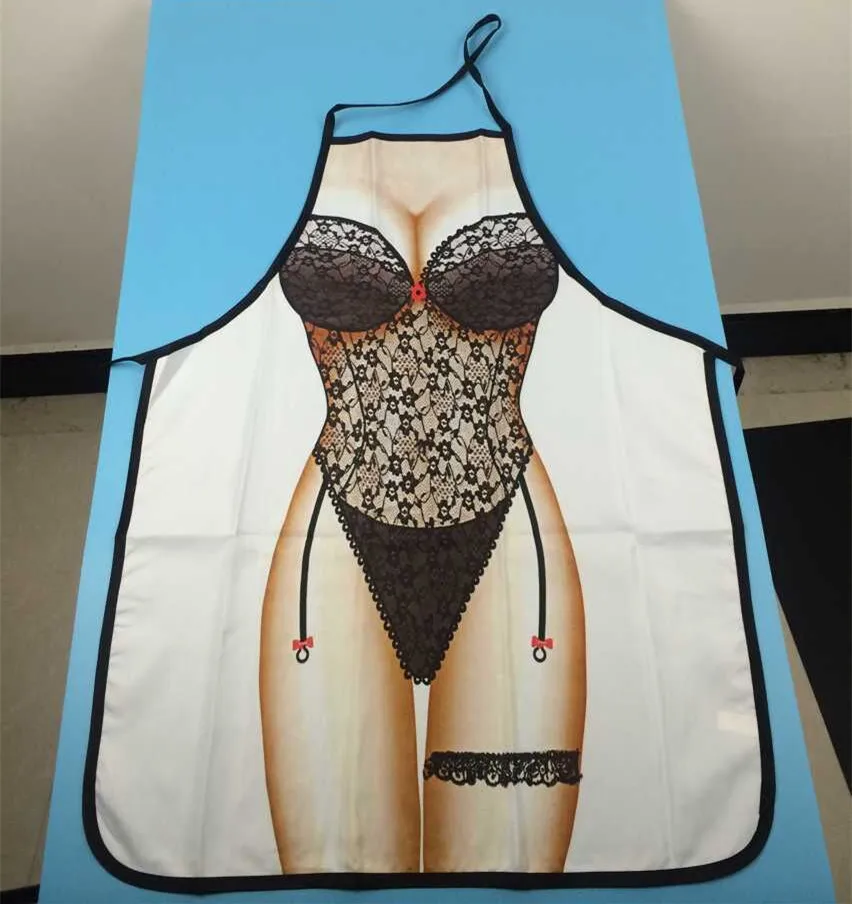 1pc 70*58cm Funny Cooking Apron With Cute Pattern Noverty Sexy Aprons For Kitchen Party Gift ...
