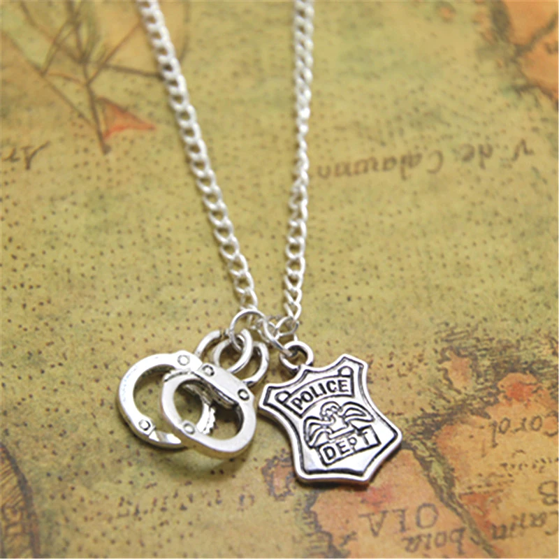 12pcs/lot Police necklace Charm pendant Police Jewelry Badge Police ...