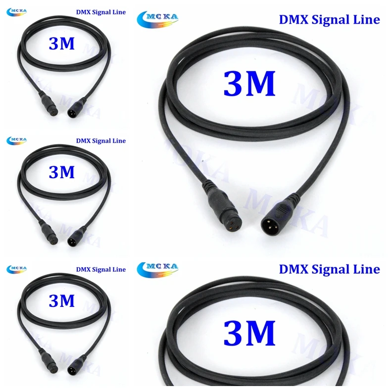 5pcs/lot 3m three core cable DMX signal cable Anti interference dmx ...