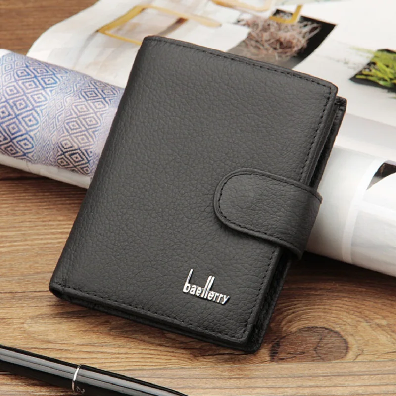 Brand Genuine Leather Passport Holder Men Wallet With Passport Pocket Coin Pocket Multiple Id