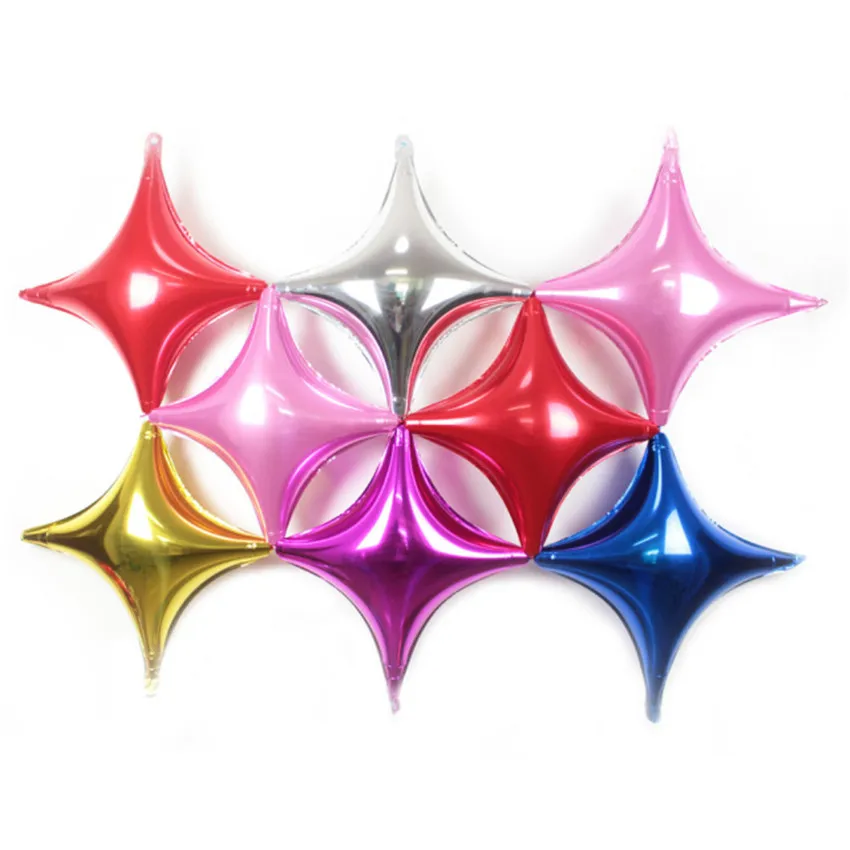 50PCS Four Pointed Star Balloons 10inch Aluminum Foil Inflatables ...