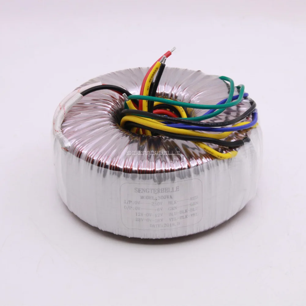 300w Pure Copper Toroidal Transformer Dual 28v Dual 12v Single 6v Power