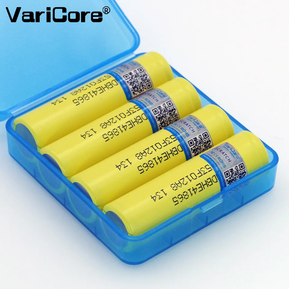 4PCS VariCore For HE4 2500mAh Li lon Battery 18650 3.7V Power ...