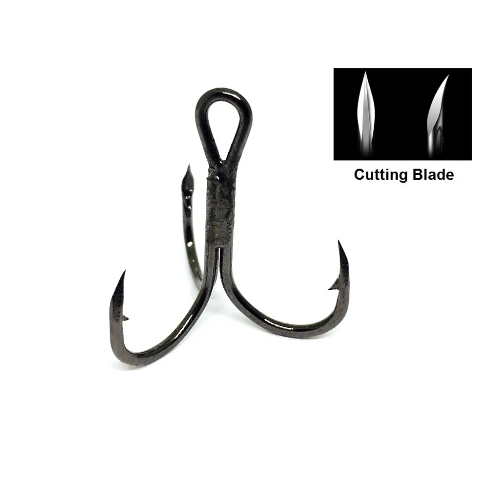 30-Hooks-per-Pack-Black-Nickle-Round-Bend-Cutting-Blade-Forged-High ...