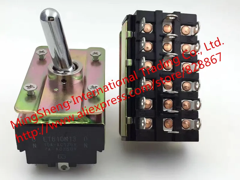 Original new 100% ET610N13 10A AC125V7A AC250V twisted switch 6 group ...