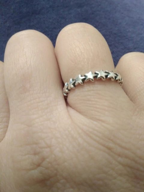 Silver Jewelry Ring With Star Pattern - Life Changing Products