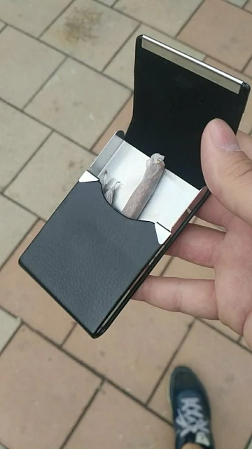 Aluminum Cigar Cigarette Tobacco Holder Smoking Case