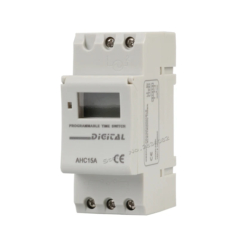 220v Lcd Weekly Programmable Timer Din Rail 7 Days Digital Electronic