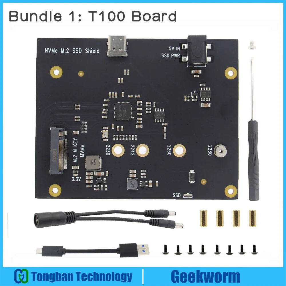 NVIDIA Jetson Nano NVMe M.2 SSD Shield Storage Плата расширения T100 V1 ...