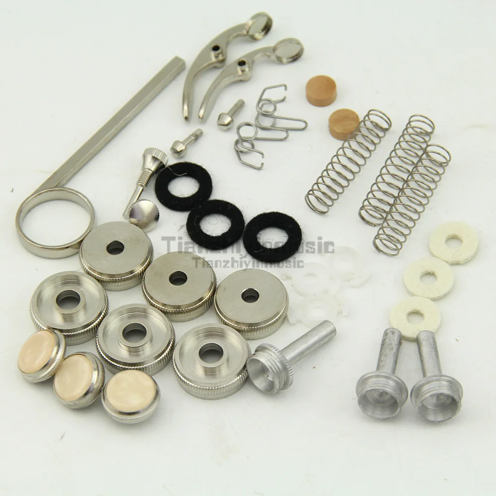 New-trumpet-Repair-parts-Top-valve-cap-Finger-Button-Stem-Bottom-Valve ...
