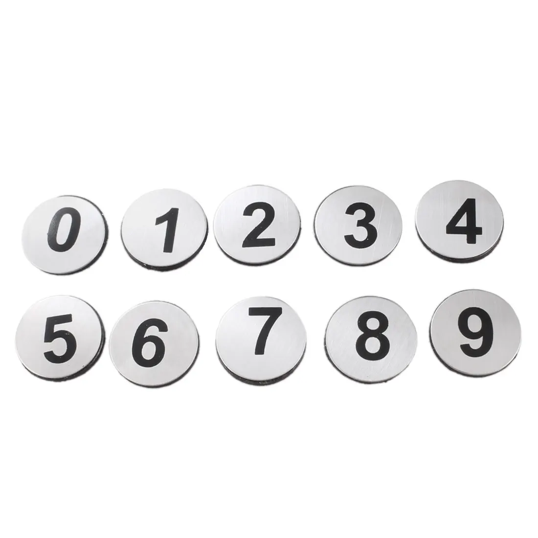 UXCELL 10 Pcs Child Stainless Steel Number Refrigerator Magnet Stickers ...