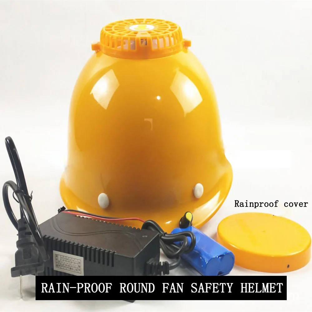 rechargeable battery Fan Cooling Safety Helmet single fan helmet ...