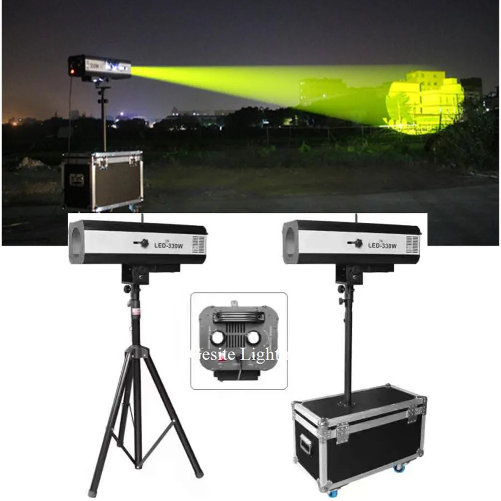 2 Unit Theater Beam Led 330 Watt Follow Spots Light With Tripod Flight ...