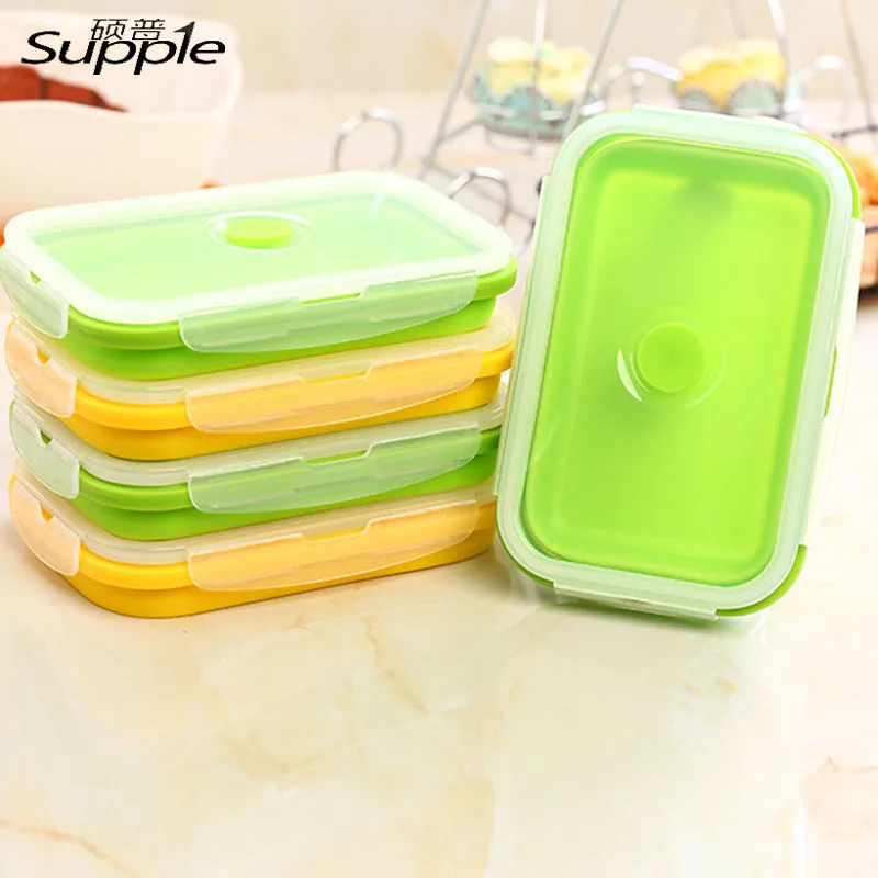 750ml Collapsible Silicone Lunch Box Portable Bento Box Silicone ... 750ml Collapsible Silicone Lunch Box Portable Bento Box Silicone ...