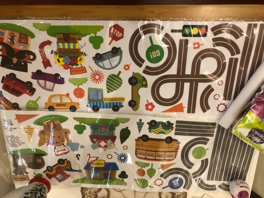 Boy's Cartoon Highway Wall Sticker