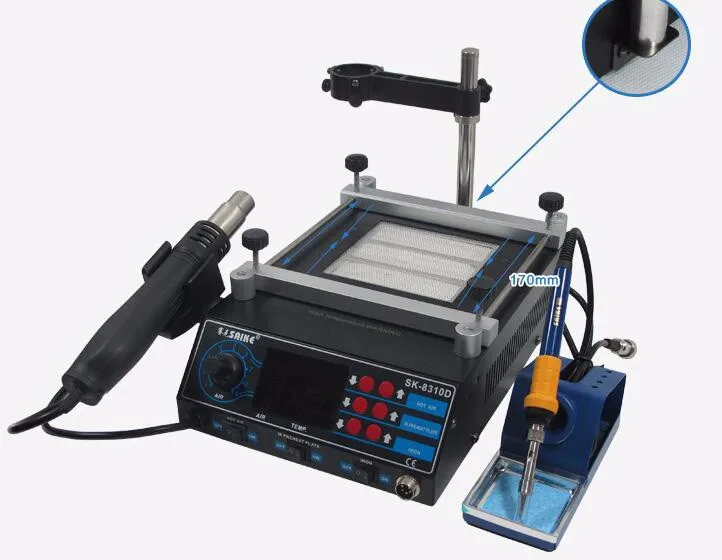 3 in 1 Rework Station SAIKE 8310D 220v or 110v soldering station hot ...
