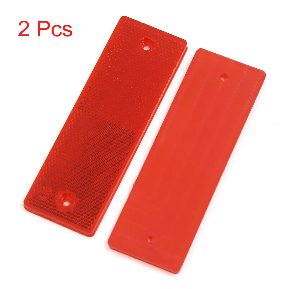 X Autohaux 2Pcs Universal Red Plastic Reflective Plate Reflector 145Mm ...