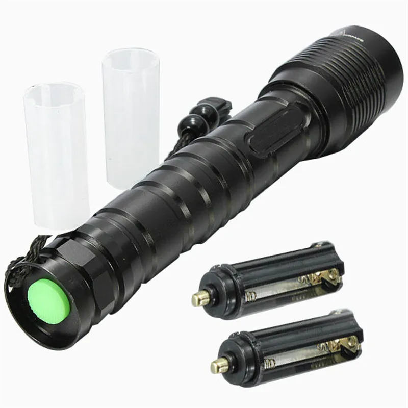 New Arrival Waterproof T6 3600LM Zoomable LED Flashlight 2x 18650 26650 ...