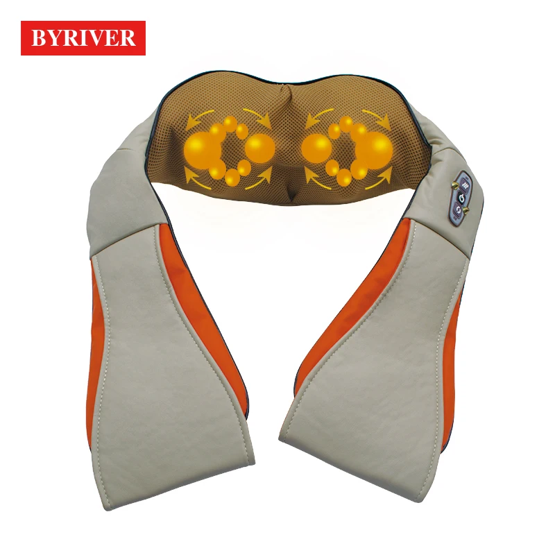 Byriver Electric Neck Massager Infrared Heating Shiatsu Shoulder