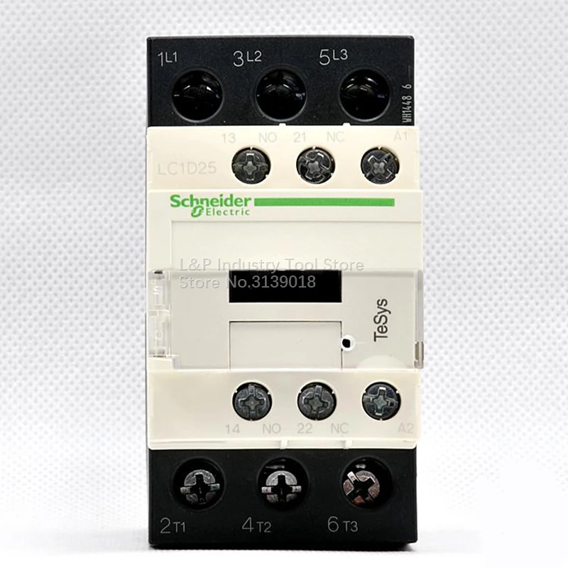 Schneider Contactor LC1D25M7C Original, bobina 220VAC, 25A, carga de LC1 D25M7C, 11KW/AC380V ...