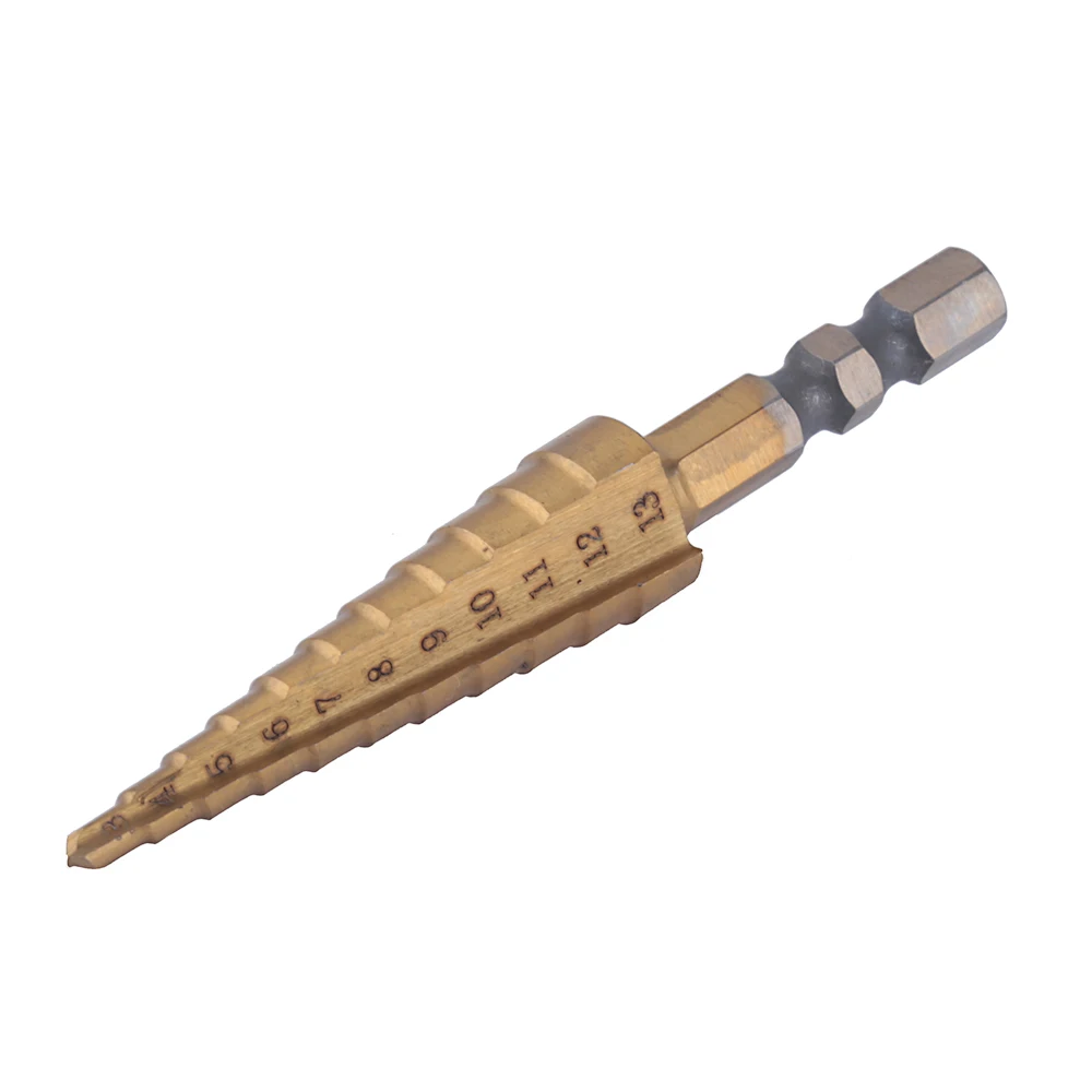 1 개 3 13mm 내구성 Hss 삼각형 생크 스텝 드릴 비트 세트 육각 생크 우드 드릴링 금속 스틸 스텝 드릴 비트 홀 커터