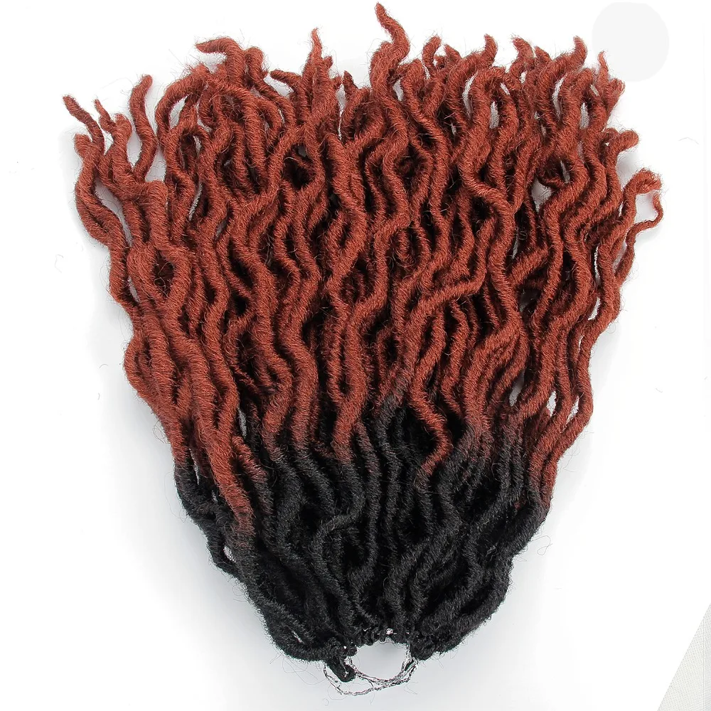 Faux Locs Crochet Hair Curly Dreadlocks Hair Extensions 18 Root /packet ...