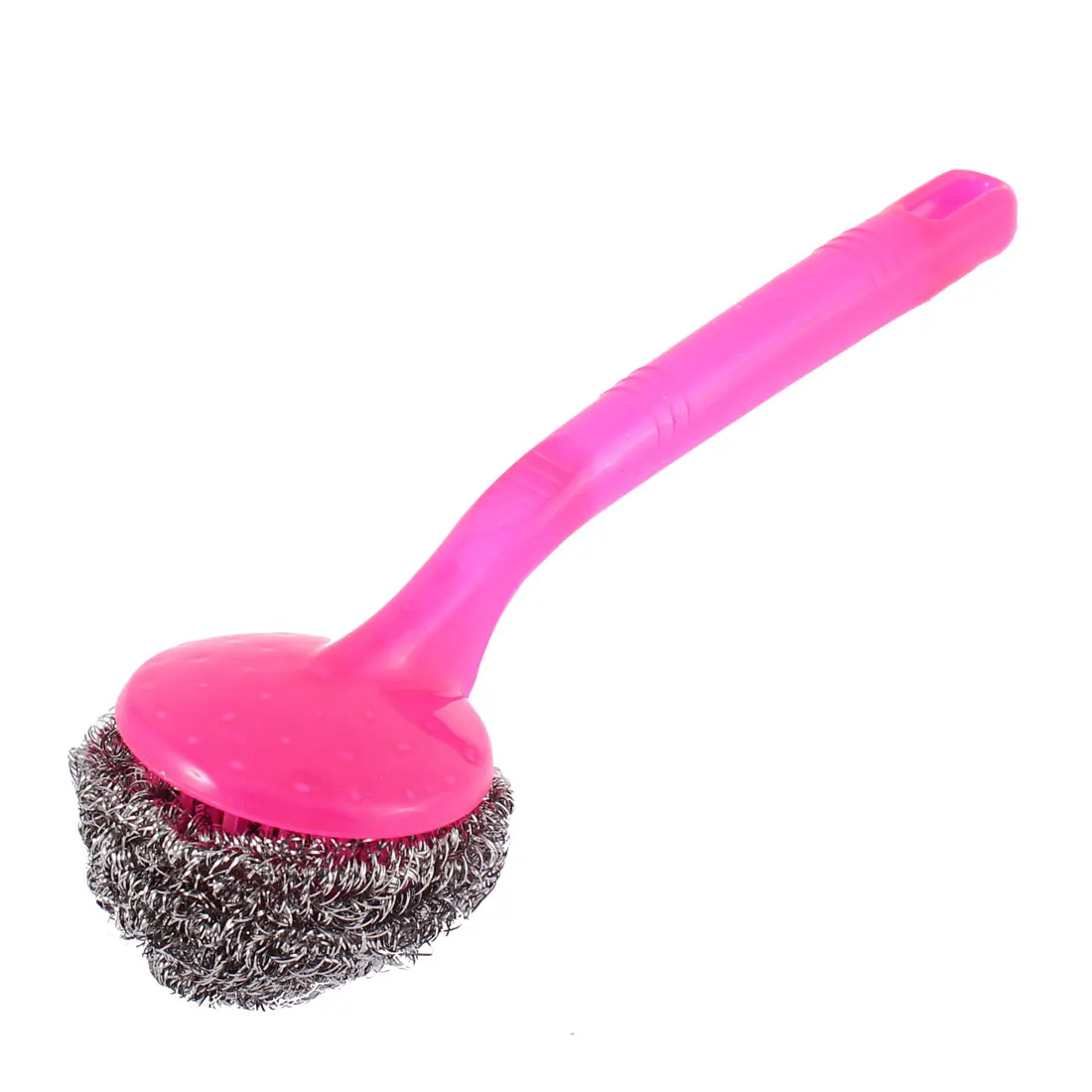 UXCELL Kitchen Plastic Handle Pot Cleaning Steel Wire Ball Brush 23Cm ...