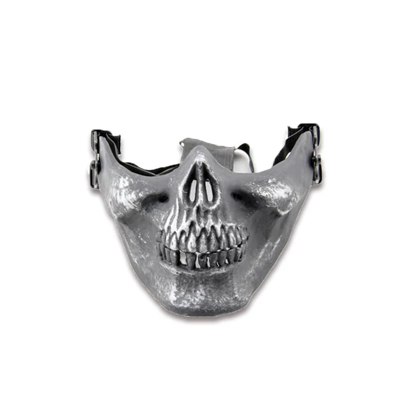 Halloween Skull Mask Military Tactical Airsoft Wargame Face Protective ...