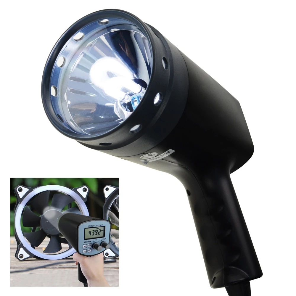 Digital Handheld Stroboscope 50-12,000 Fpm Range Xenon Lamp Flash Type ...