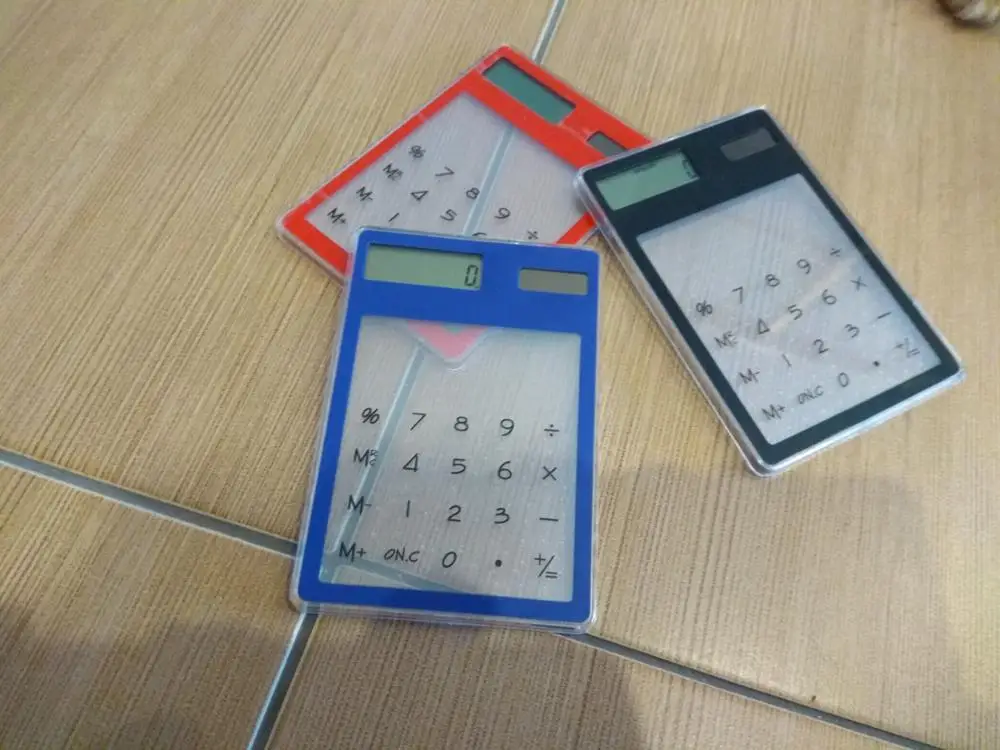 Transparent Solar Calculator Touch Screen - Life Changing Products