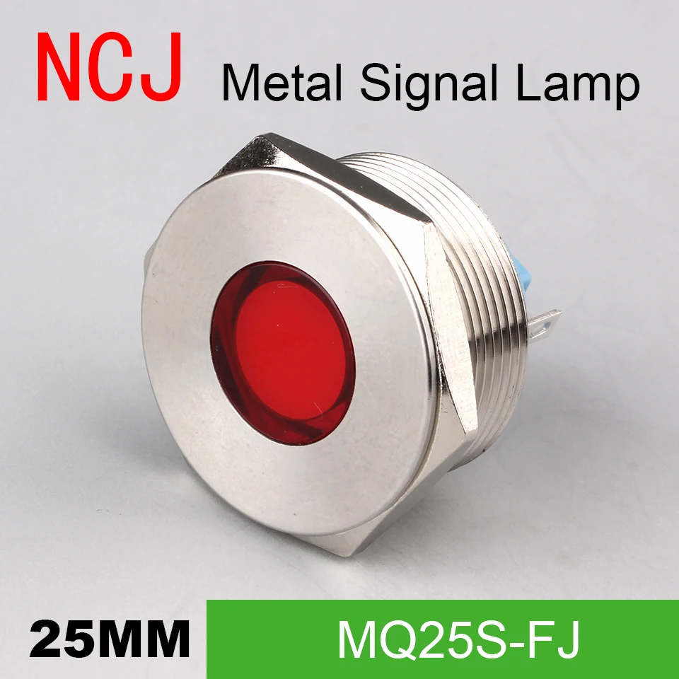NCJ 25mm Metal LED Signal lamp Indicator pilot Warning light ...
