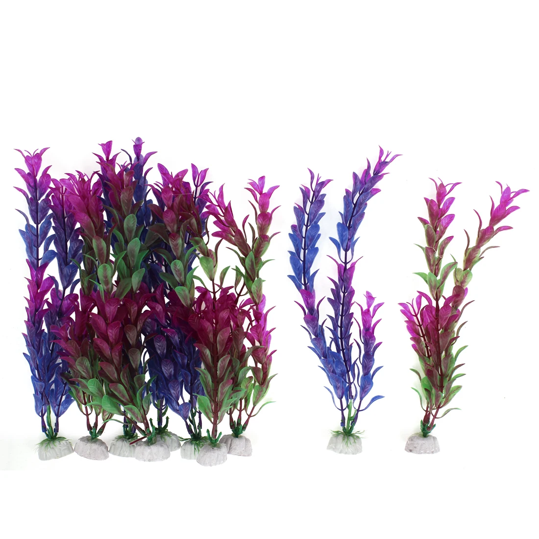 Uxcell 10 Pcs Fish Tank Aquarium Aquascaping Emulational Plastic Water ...