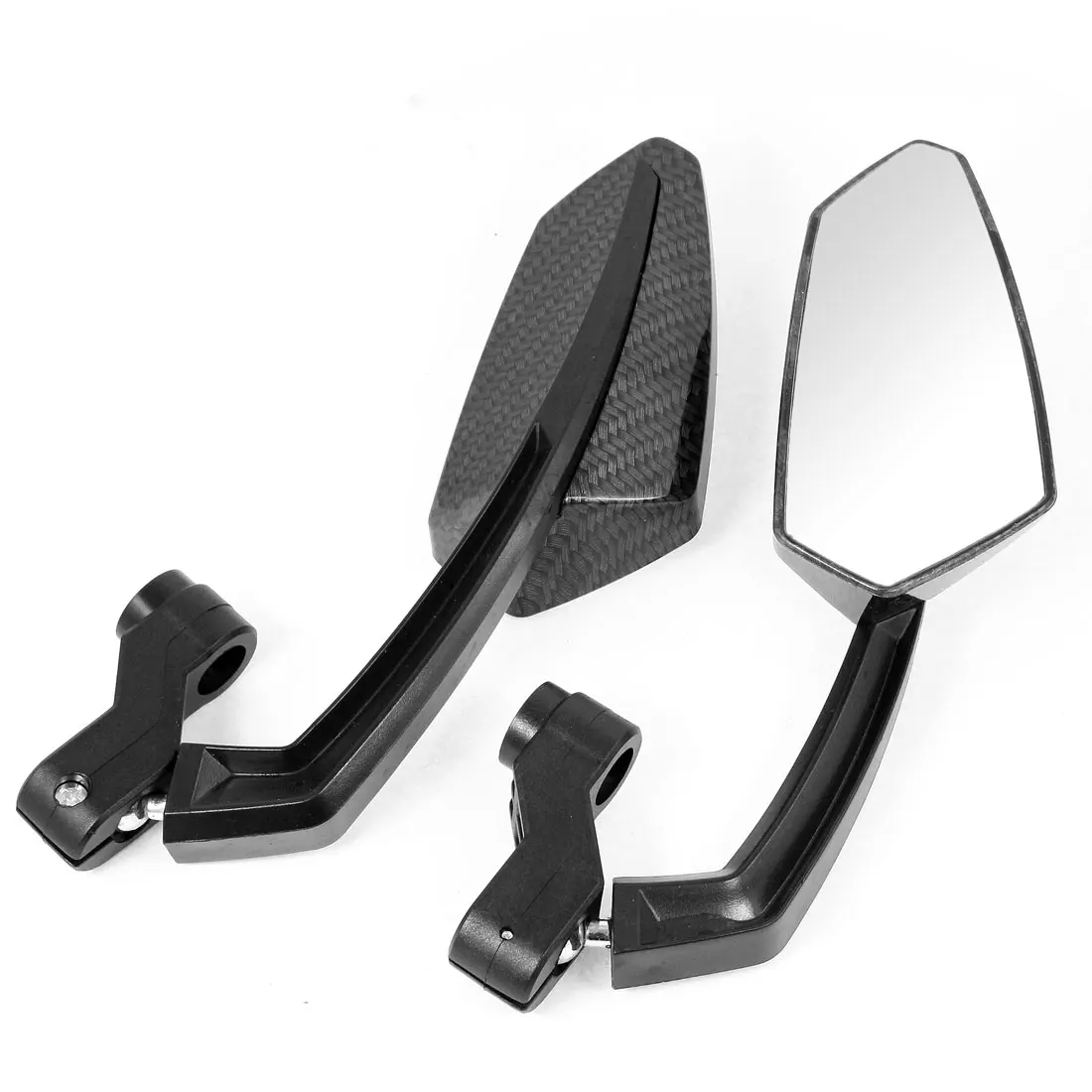 X Autohaux Pair Carbon Fiber Pattern Back Motorbike Adjustable Rearview ... X Autohaux Pair Carbon Fiber Pattern Back Motorbike Adjustable Rearview ...