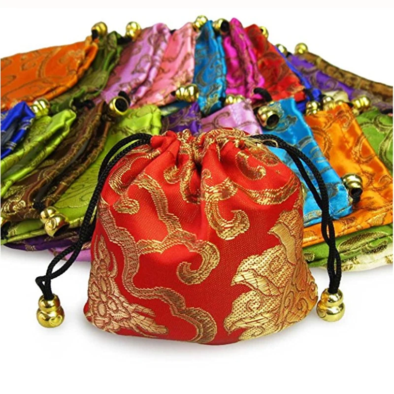 12pcs-11x11cm-Silk-Drawstring-Pouch-Bag-for-Necklace-Bracelet-Beads ...