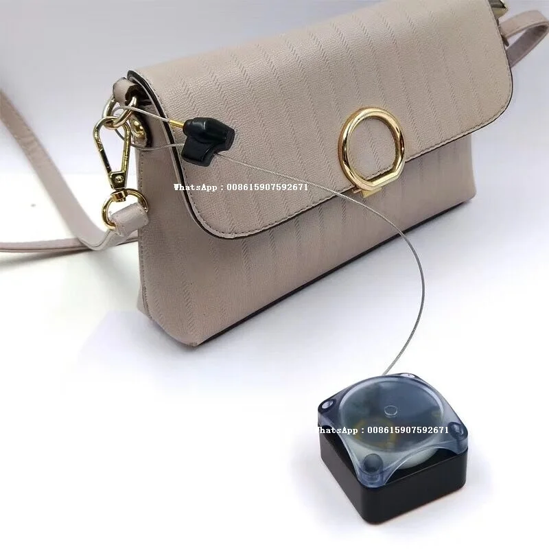 retractable Telescopic anti theft alarm cable pull box Luxury bag ...