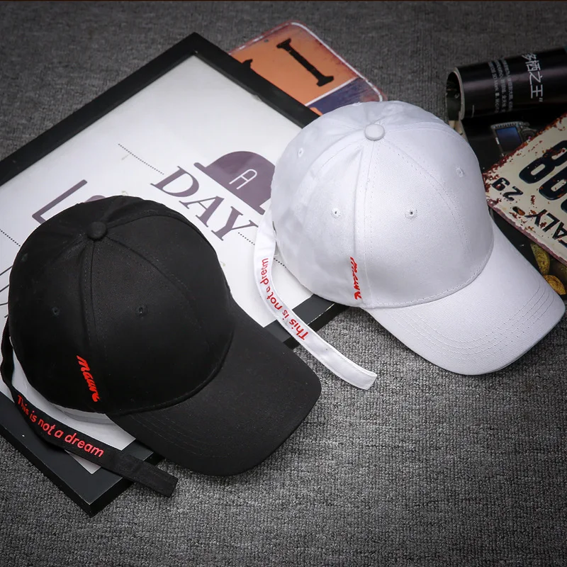 Women Men Cool Long Tape Creative hip hop Baseball Caps cool hats for ...