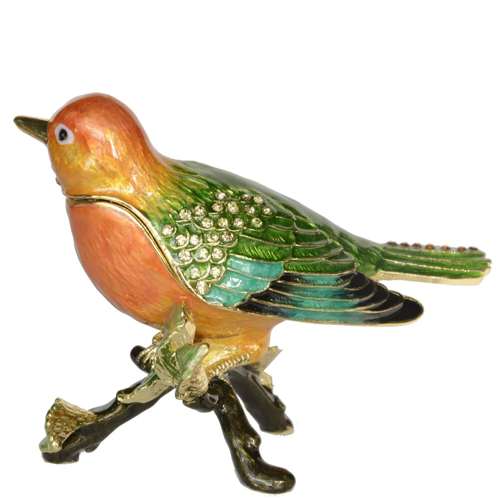 Bird-on-Perch-Trinket-Box-Metal-Jewelry-Container-Necklace-Holder ...