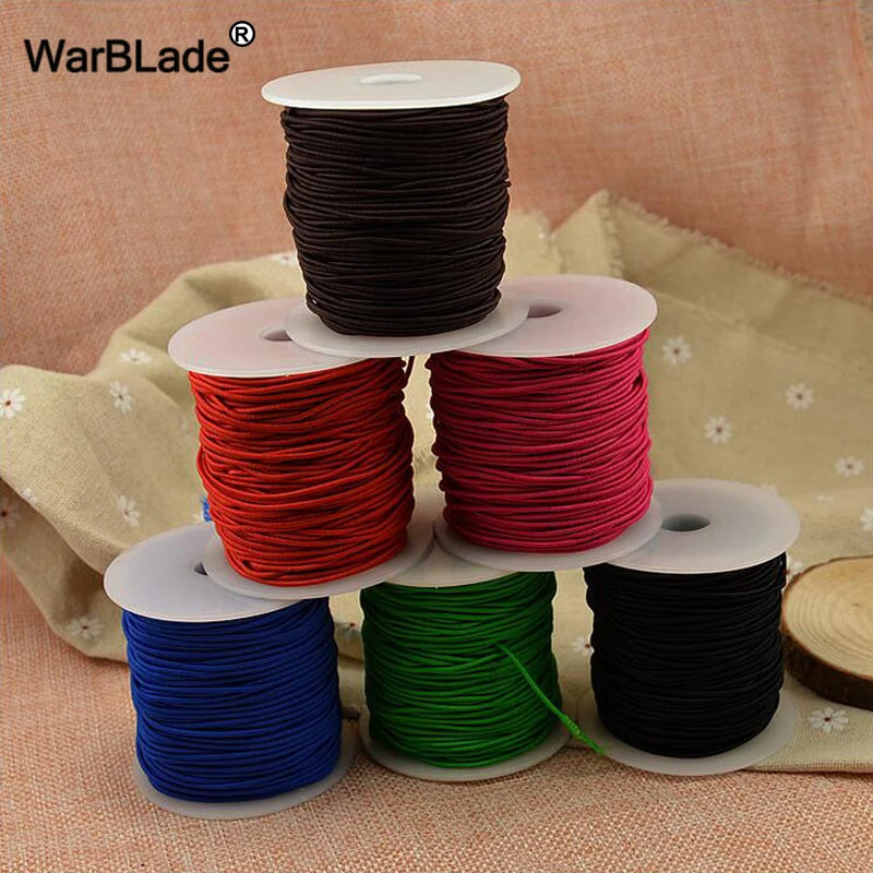 50m 0.8mm 1mm 1.2mm 1.5mm Elastic Cord Beading Stretch Thread Cord ...